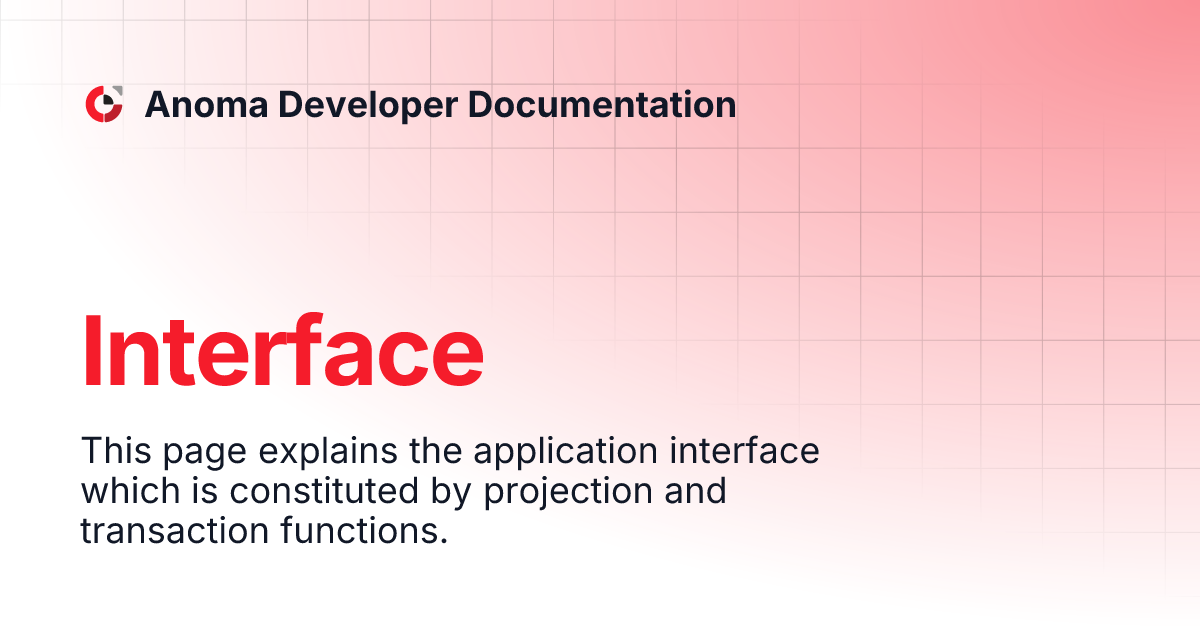 Interface | Anoma Developer Documentation