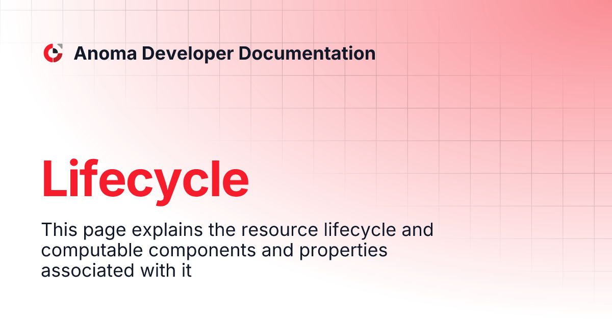 Lifecycle | Anoma Developer Documentation Lifecycle | Anoma Developer Documentation