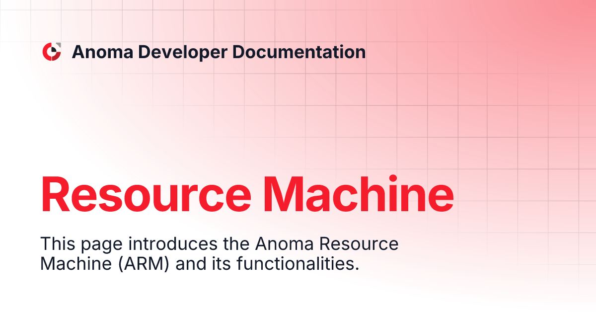 Resource Machine | Anoma Developer Documentation